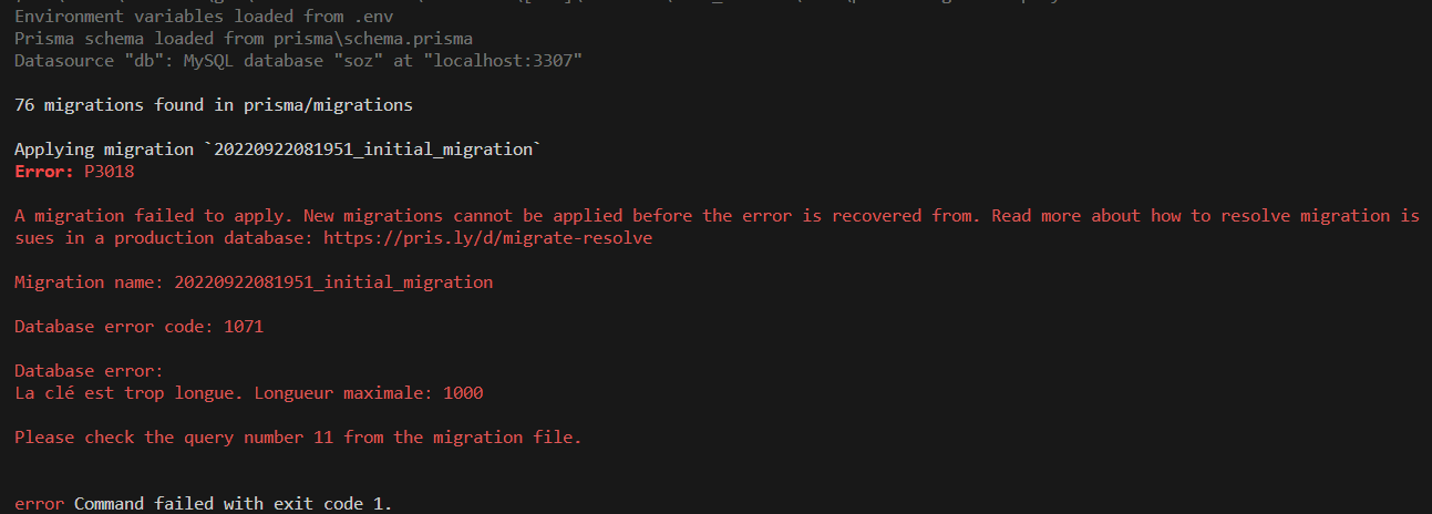 Tentative d'installationb de l'oss mais erreur creation structure base · SOZ-Faut-etre-Sub SOZ ...