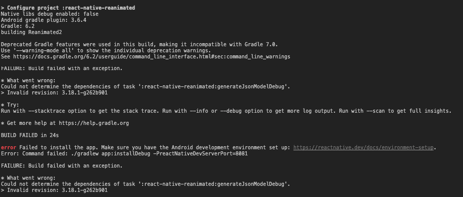 Invalid Revision: 3.18.1 · Issue #3609 · software-mansion/react-native ... Invalid Revision: 3.18.1 · Issue #3609 · software-mansion/react-native ...