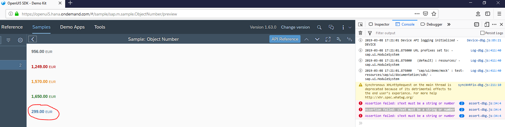 State "Information" for sap.m.ObjectNumber causing exception. · Issue #2454 · SAP/openui5 · GitHub