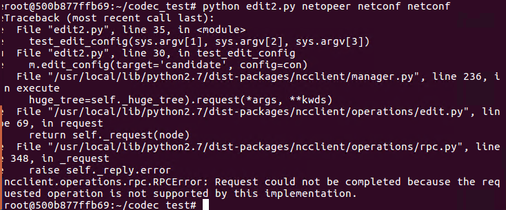use user-rpc, but display "message: Request could not be completed because the requested ...