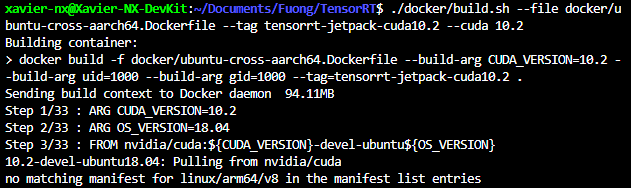 Jetson: no matching manifest for linux/arm64/v8 in the manifest list entries · Issue #1479 ...