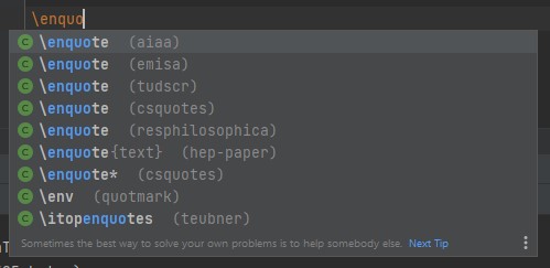 Command autocompletion should prioritize commands from packages that are already included ...