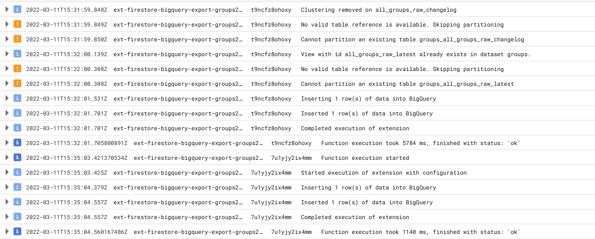 [firestore-bigquery-export] Table not updated (while raw changelog is updated) · Issue #910 ...