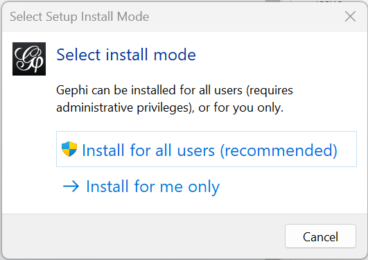"Install for me only" defaults fail on Windows · Issue #2833 · gephi/gephi · GitHub