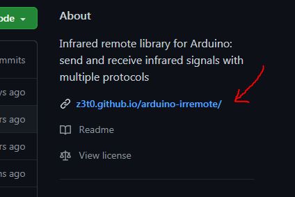 Update the repo URL · Issue #752 · Arduino-IRremote/Arduino-IRremote · GitHub