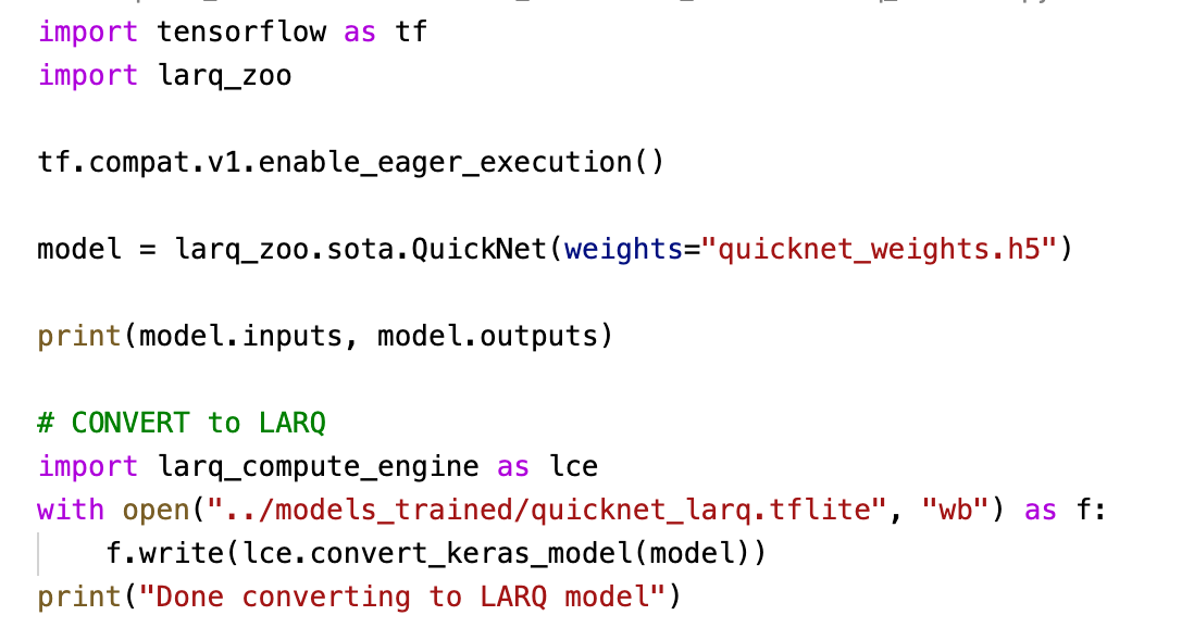 Error in replicating Quicknet benchmark results on Raspberry Pi 4 B · Issue #388 · larq/compute ...