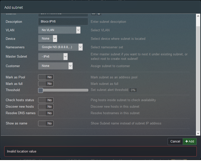Error Invalid Location Value · Issue #2728 · phpipam/phpipam · GitHub