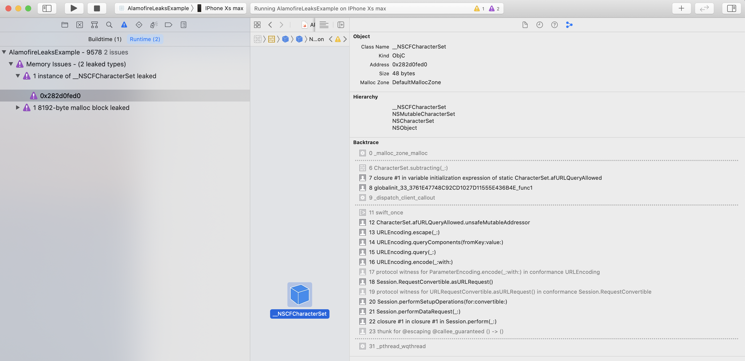 Memory leak on request with parameters · Issue #3374 · Alamofire/Alamofire · GitHub