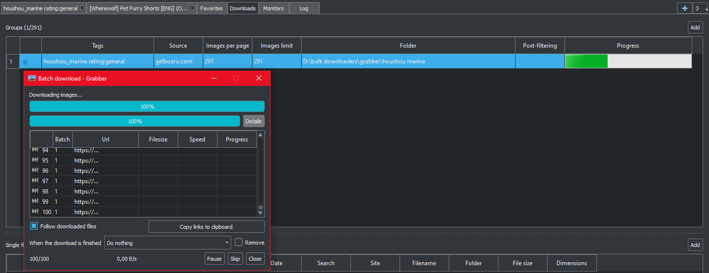grabber only downloads 100 images from gelbooru even though the "images per page" section in the ...