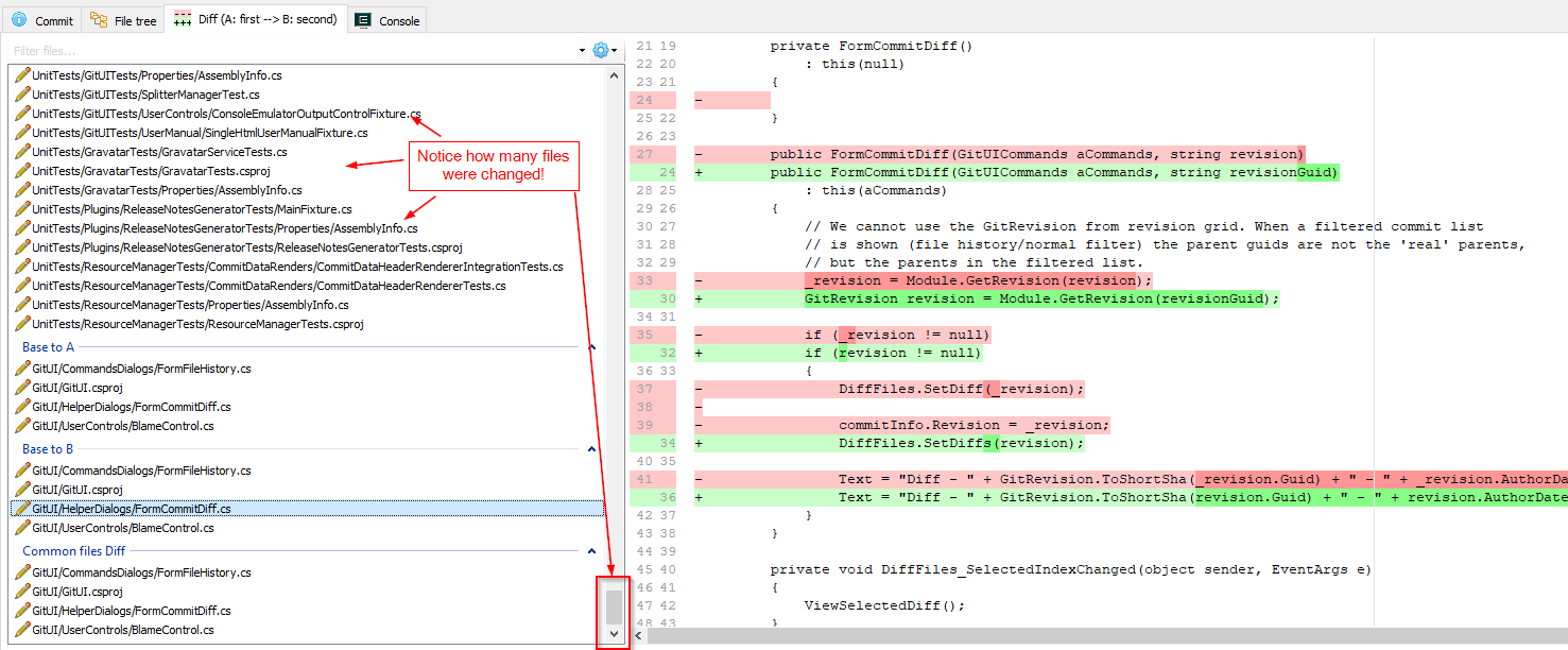 Show more info in files list of two commit diff · Issue #4154 · gitextensions/gitextensions · GitHub