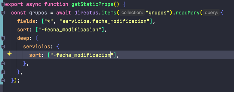 Error With Typescript Using Sort With Deep Query In Directus Sdk