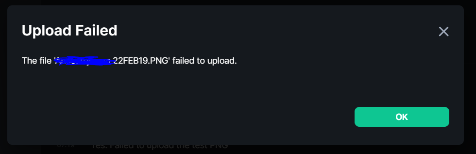 Upload Failed "The file 'filename.png' failed to upload. · Issue #23605 · element-hq/element-web ...