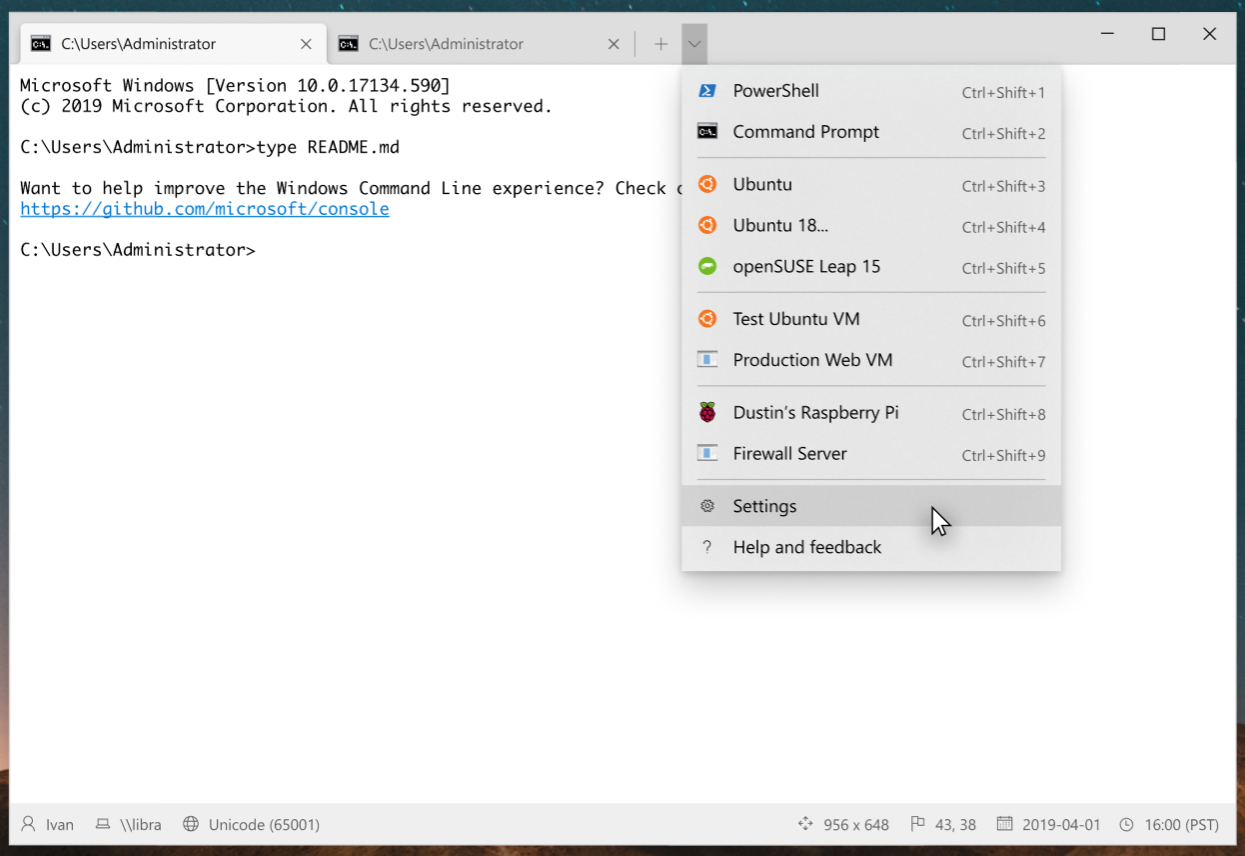 Feature Request - Implement Settings UI · Issue #1564 · microsoft/terminal · GitHub