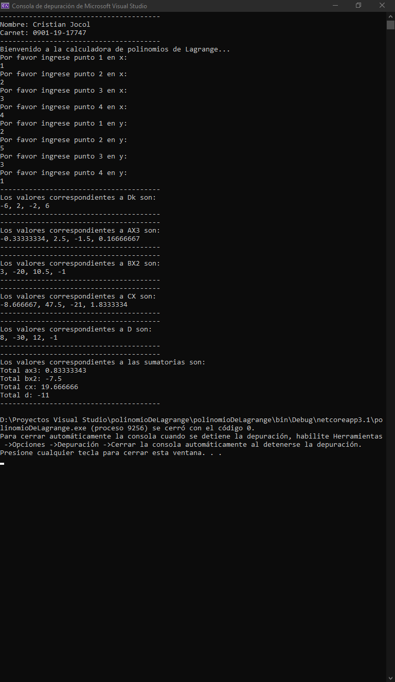 GitHub - CristianJocol/PolinomiosDeLagrange: Aplicación polinomios de Lagrange