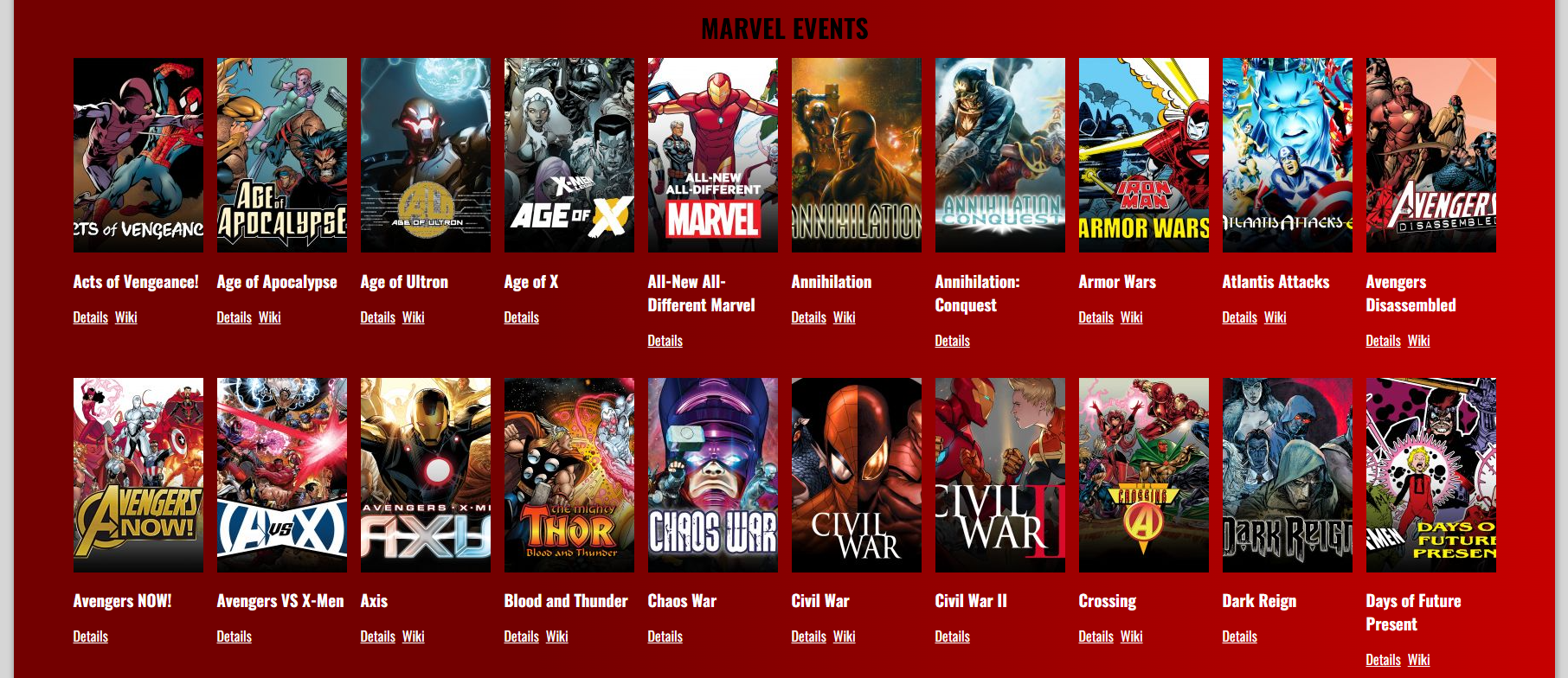 GitHub - LucasVillarim/marvel-portal: Fan base website for Ratto's ...