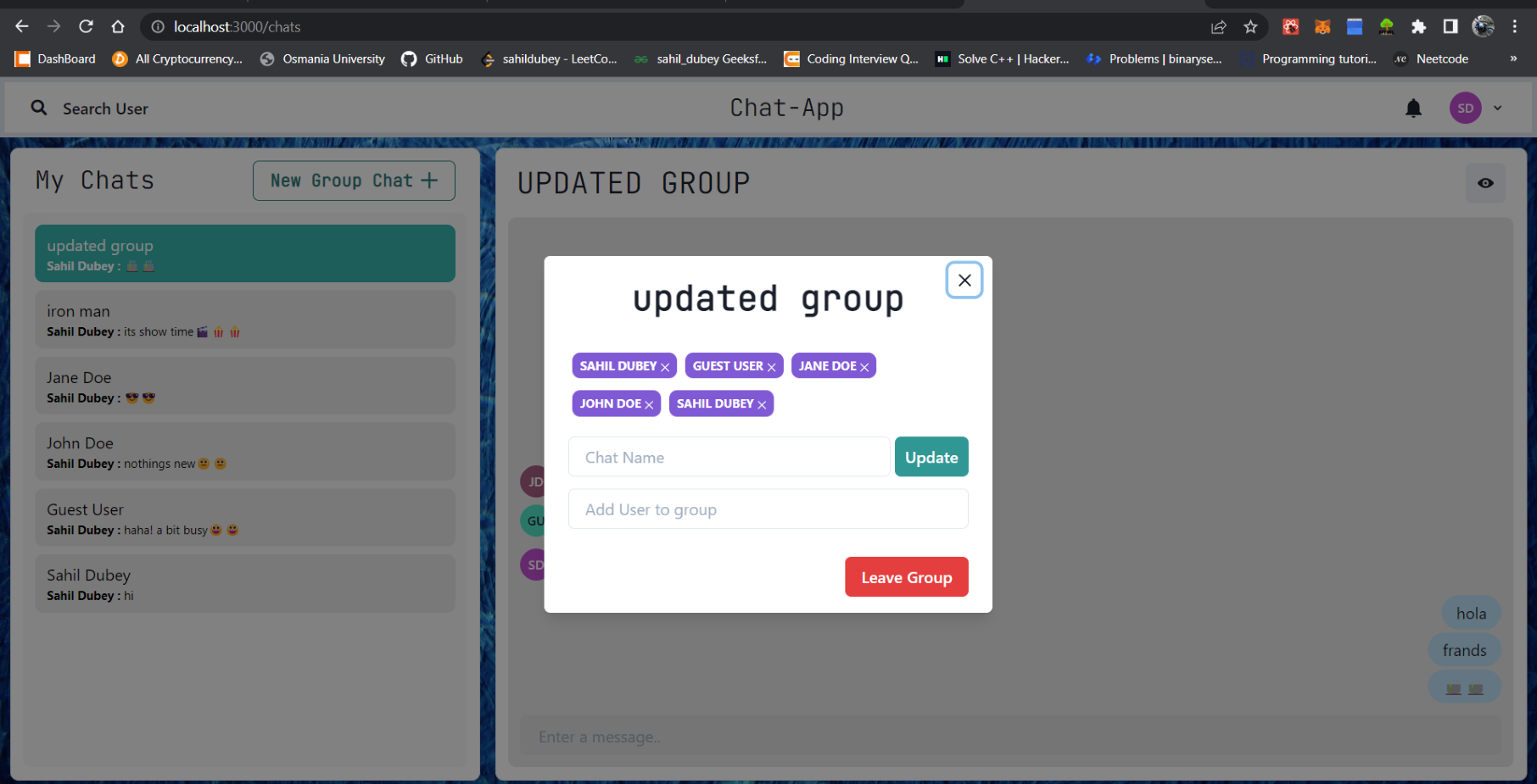 Github Sahildubeydevfullstack Chat Application