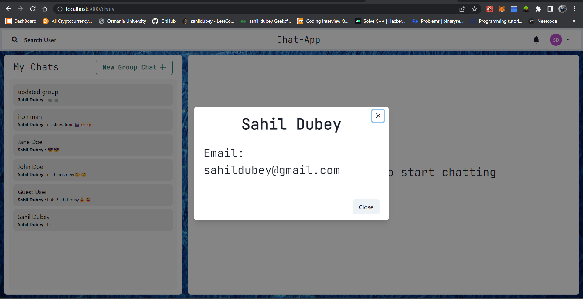 Github Sahildubeydevfullstack Chat Application