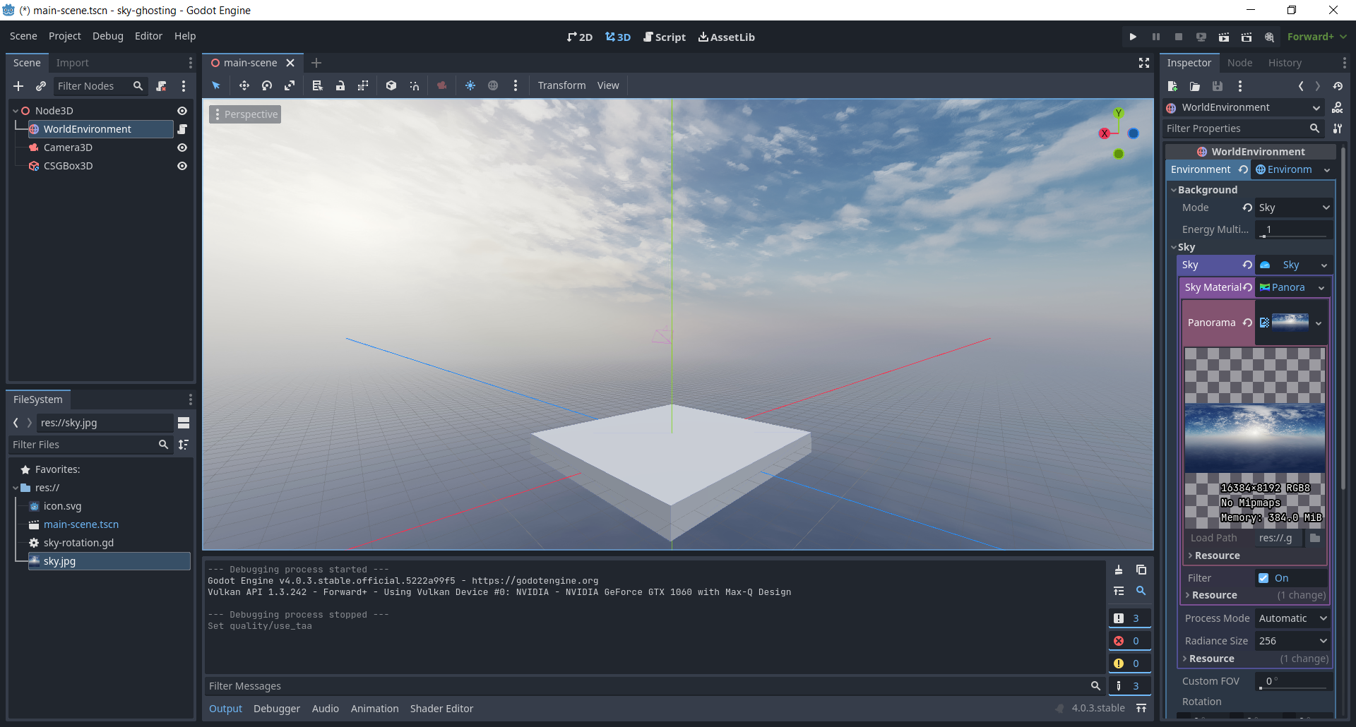 Sky has ghosting effect during motion when TTA is enabled and Forward+ ...