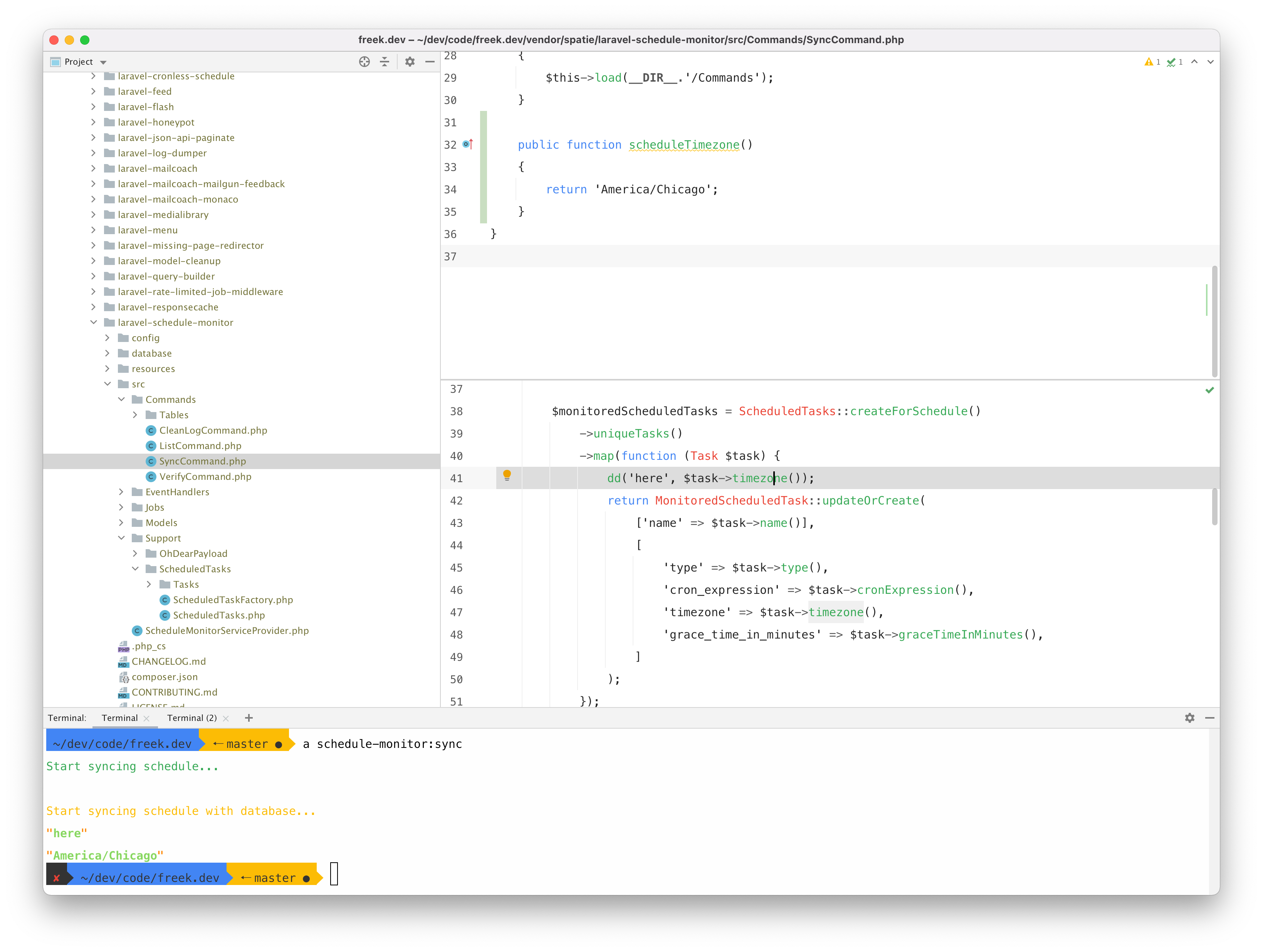 Add support for Kernel's scheduleTimezone() · Issue #28 · spatie ...
