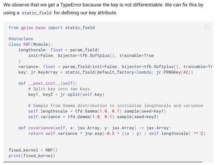bug: KeyArray as static field · Issue #384 · JaxGaussianProcesses/GPJax · GitHub
