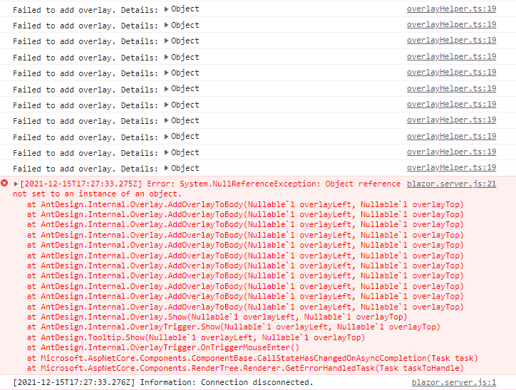 Question About Ant Design Overlay · Issue 2168 · Ant Design Blazorant Design Blazor · Github 