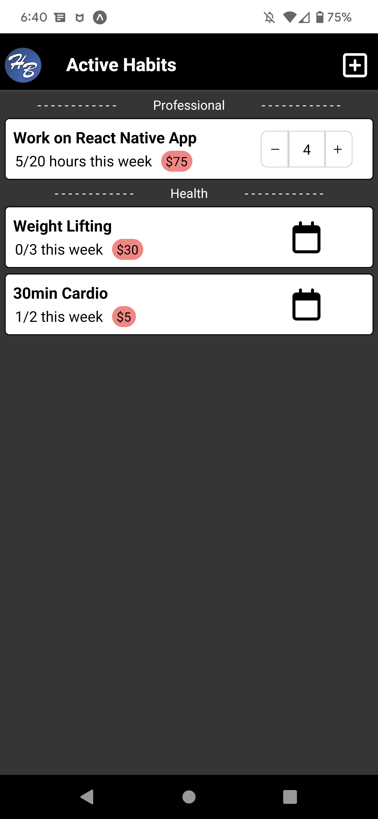 GitHub - b-rivera/habit-bets-react-native: Habit tracker app with financial accountability ...