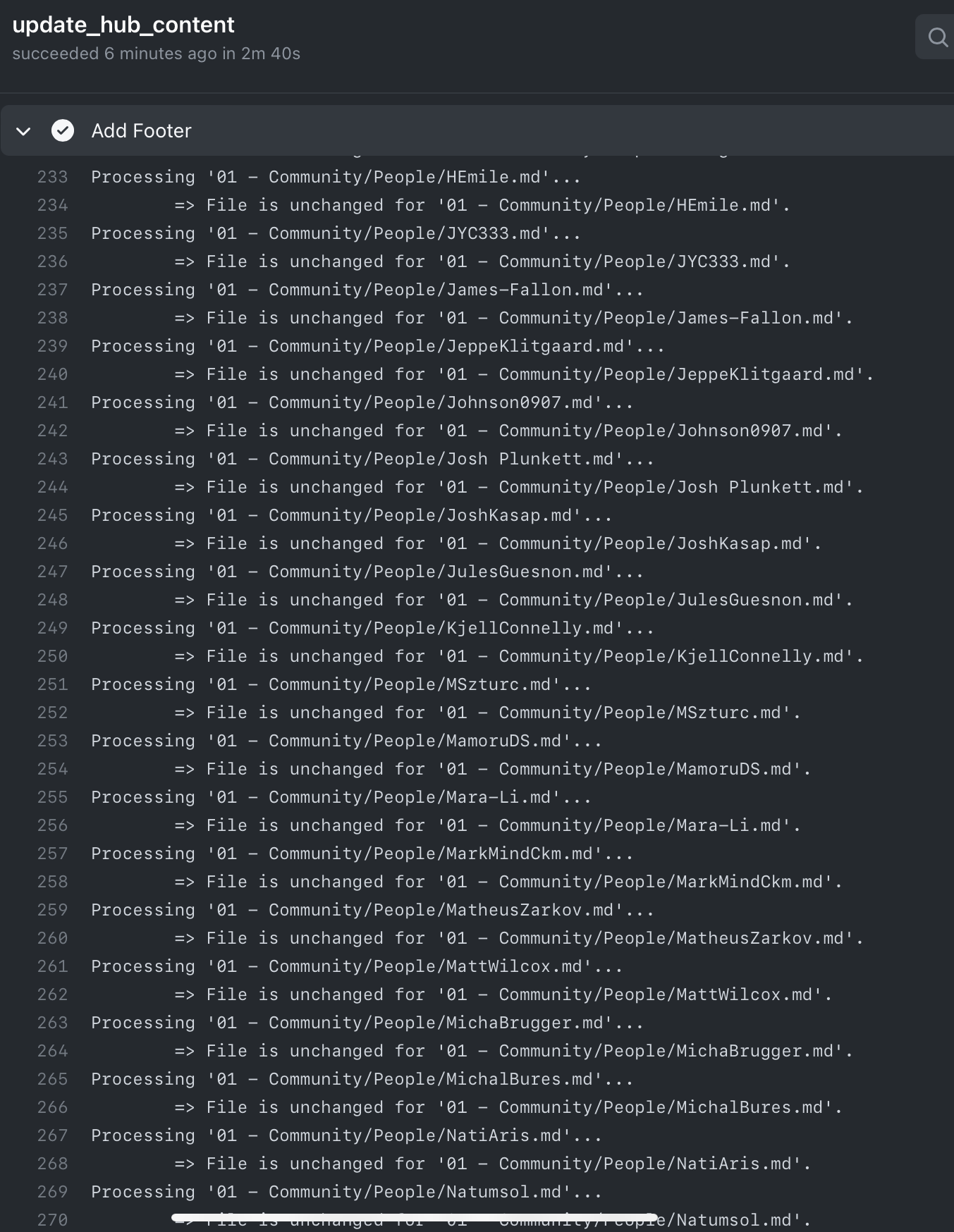 Reduce volume of output from add_footer script · Issue #347 · obsidian-community/obsidian-hub ...