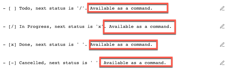 Hide References To Statuses Being Available As Commands · Issue 1487 · Obsidian Tasks Group