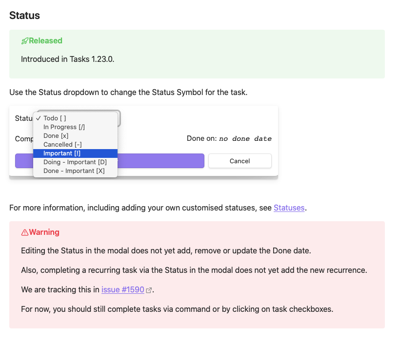 Done Date Not Recorded When Editing From Modal · Issue 1900 · Obsidian Tasks Group Obsidian