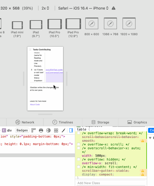 Cannot scroll tables in docs horizontally on small screens · Issue #1959 · obsidian-tasks-group ...
