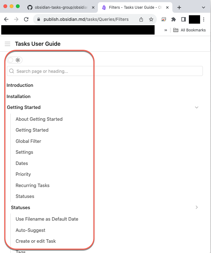 Make "On this page" column in docs show up on narrow pages/mobile · Issue #2321 · obsidian-tasks ...