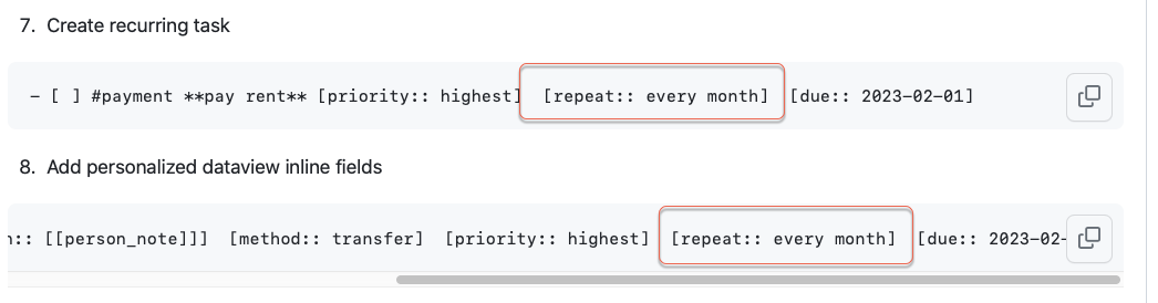 plugin can't render more that 4 complete recurring task with inline fields (dataview) · Issue ...