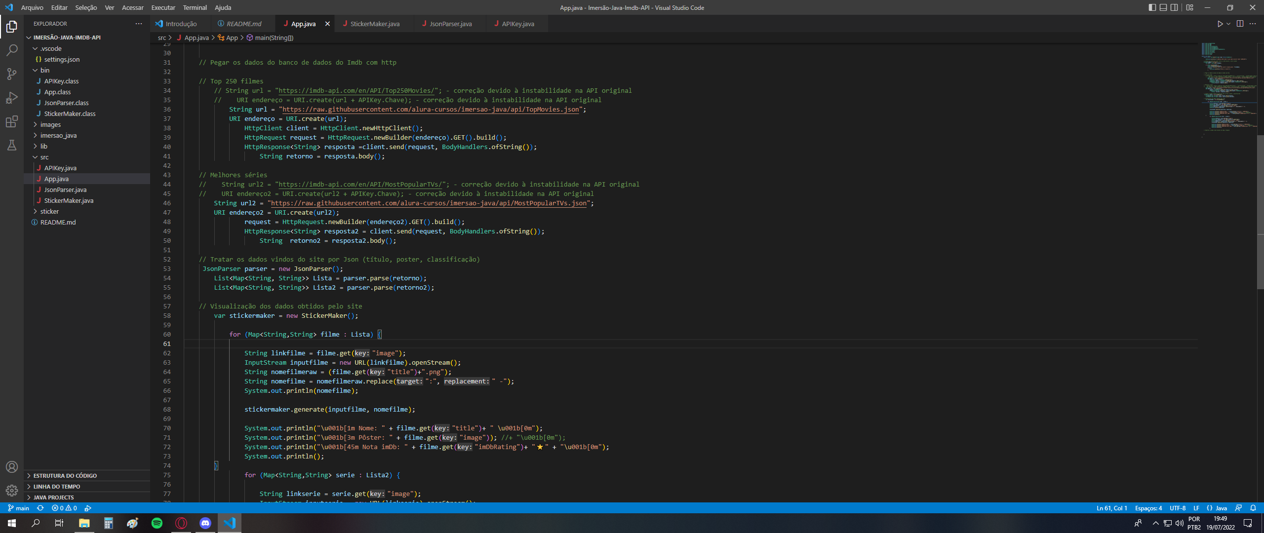 GitHub - Taki07/imersao_java: Código desenvolvido durante a Imersão ...