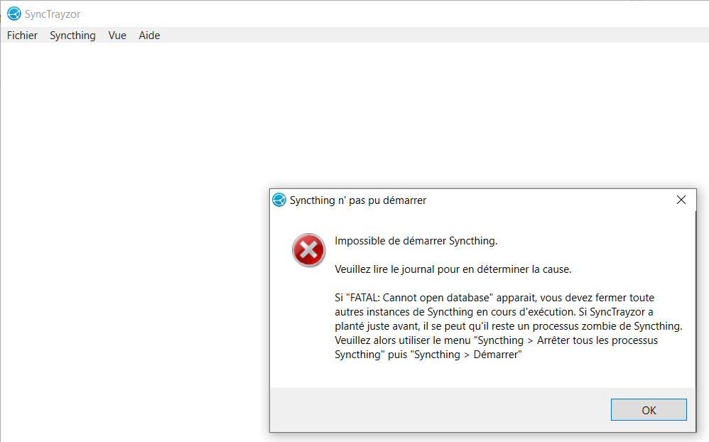 SyncTrayzor GUI stuck in "Syncthing Starting..." · Issue #533 · canton7/SyncTrayzor · GitHub