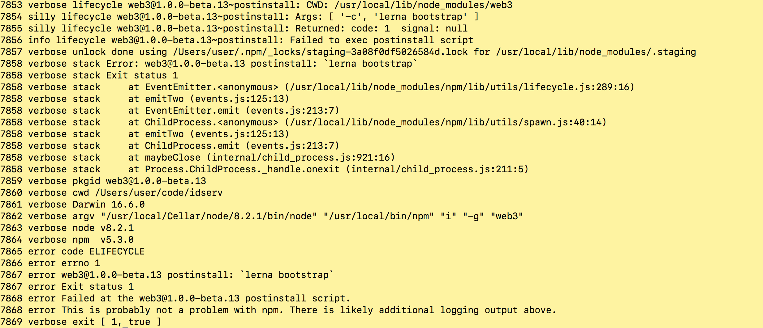 Unable to install web3 on macOS · Issue #963 · web3/web3.js · GitHub