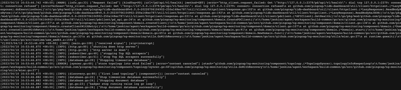 NgMonitoring not started yet. · Issue #42898 · pingcap/tidb · GitHub