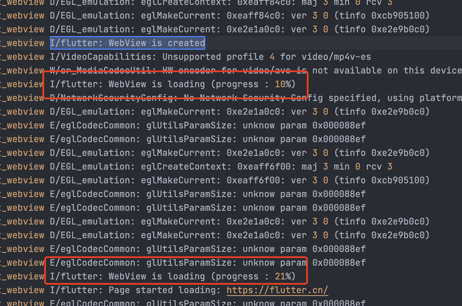 [webview_flutter] WebView stuck loading at 10% on tablet · Issue ...