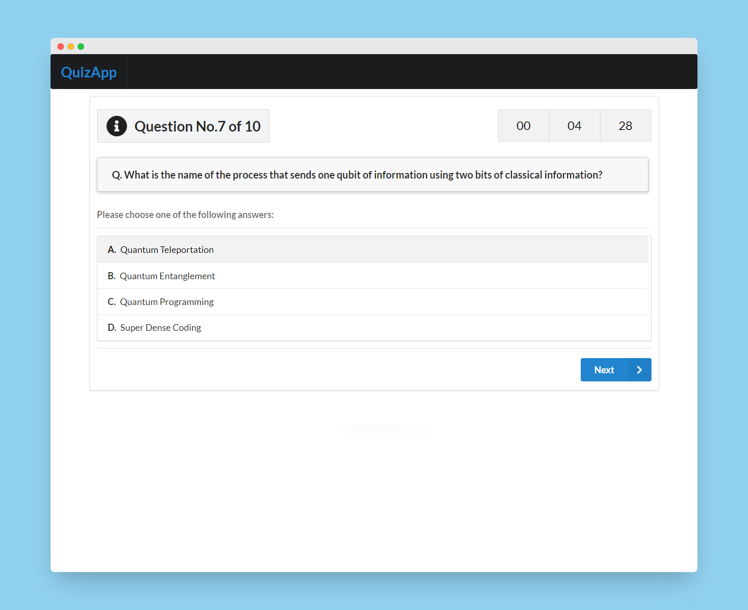 Quiz app Codesandbox