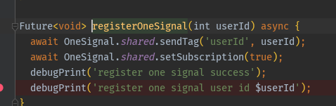 Unhandled Exception: PlatformException(OneSignal, Encountered an error updating tags (-1 ...