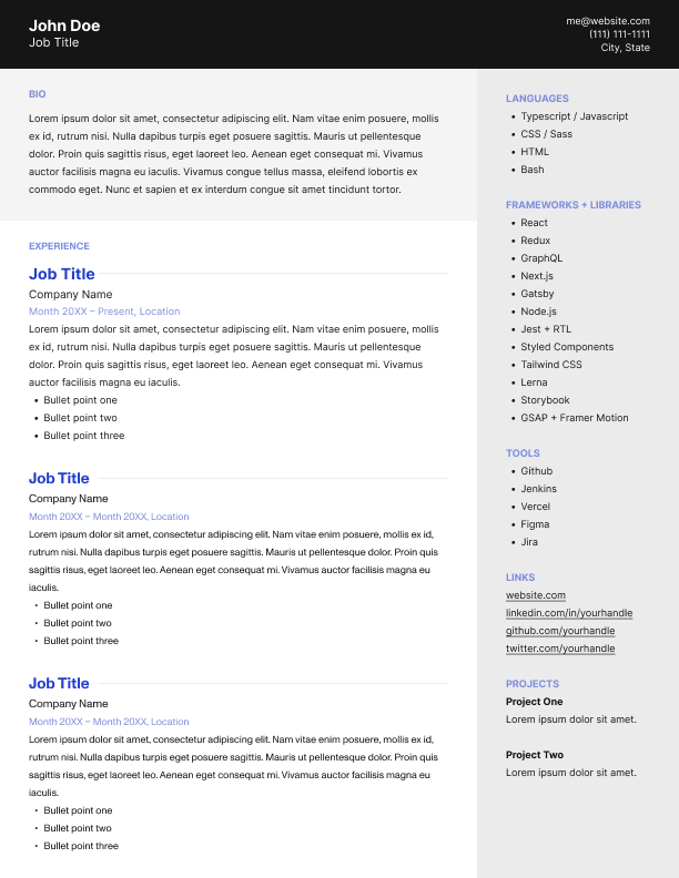 GitHub - noahbuscher/resumes: Free, clean, simple, and stylish resume ...