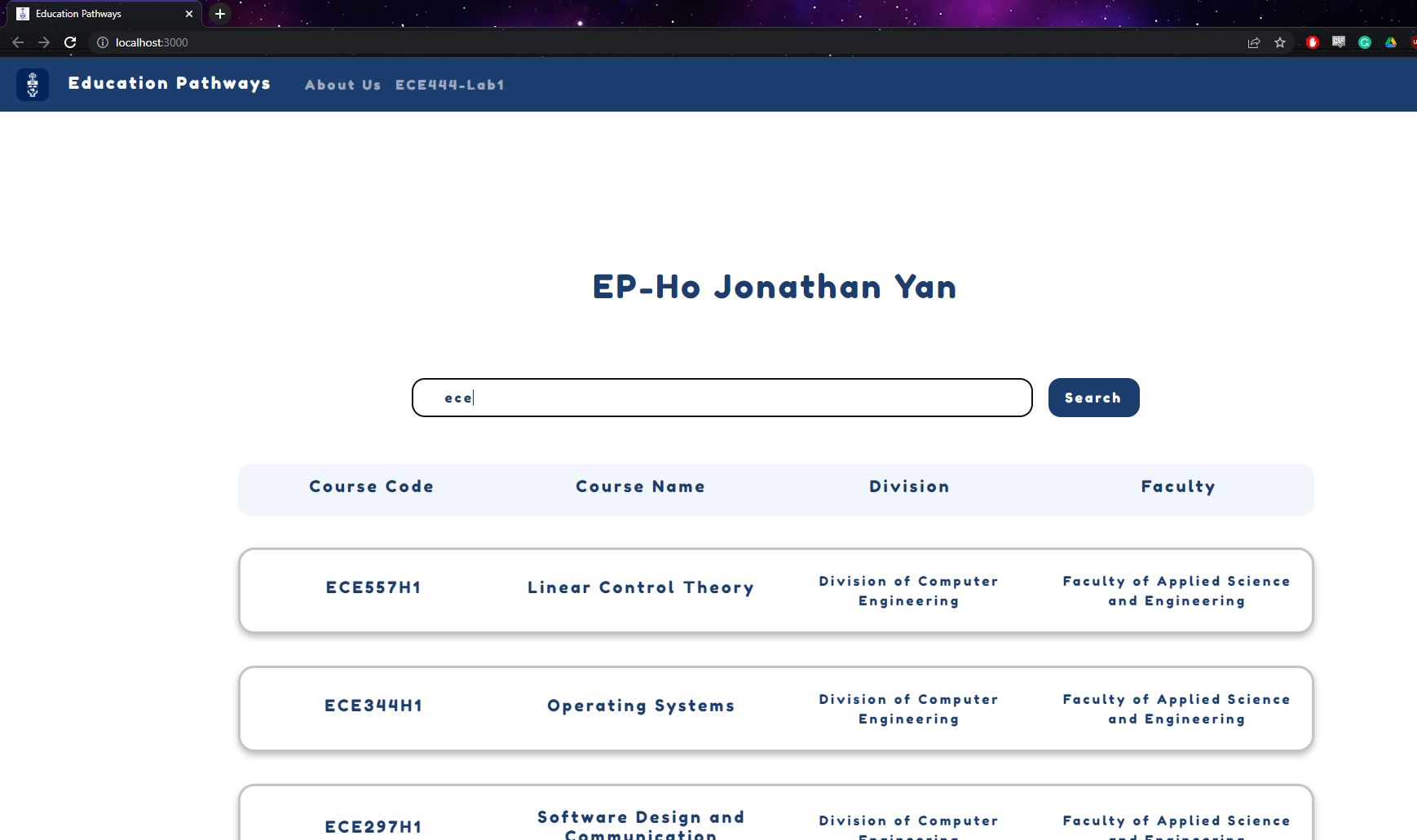GitHub - jyan0302/ECE444-F2022-EP