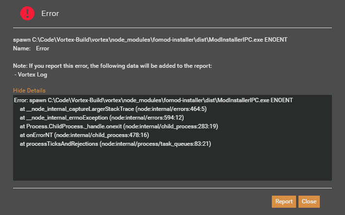 fomod-installer does not build via postinstall script · Issue #12907 · Nexus-Mods/Vortex · GitHub
