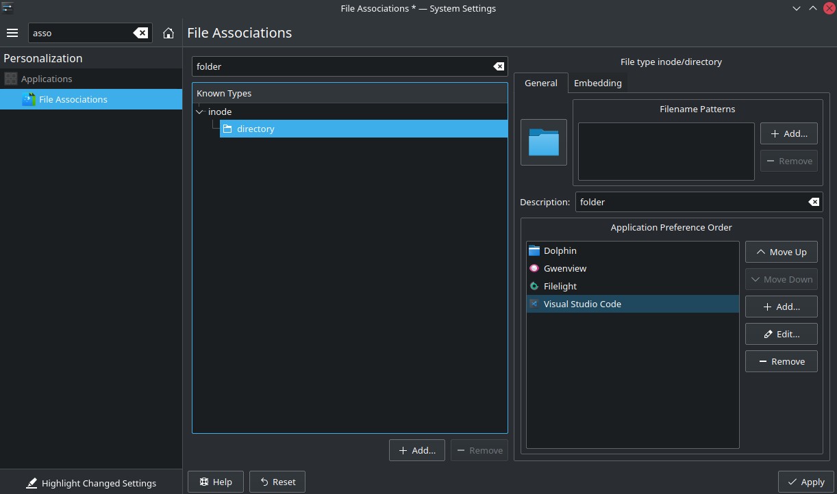 Vs Code Messes With Linux Places Paths Kde Opens Vscode Instead Of