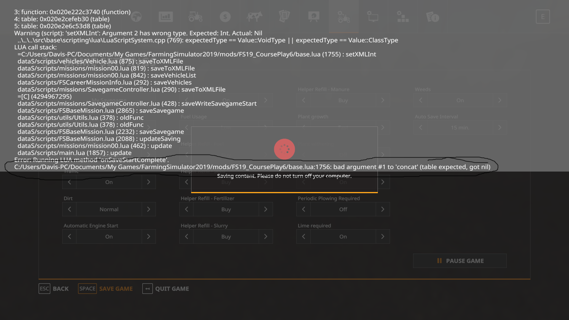 bad argument? · Issue #3391 · Courseplay/courseplay · GitHub