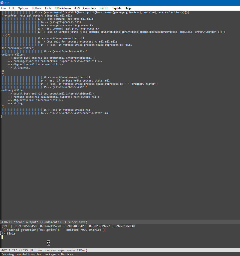 Forming completions hangs emacs -- when the R prompt is `"R> "` · Issue #1043 · emacs-ess/ESS ...