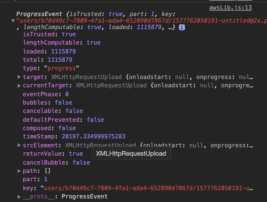 progressCallback only gets executed when the upload is finished · Issue #4657 · aws-amplify ...