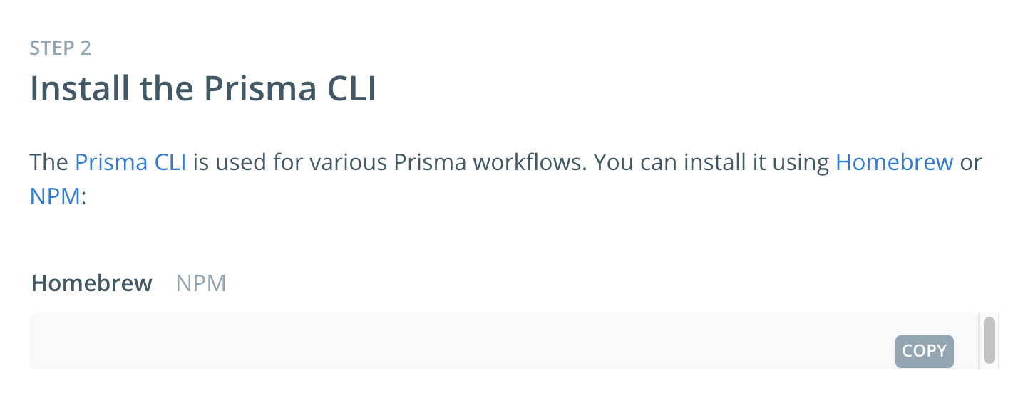 Setup Prisma page - key instructions for setup are blank/missing · Issue #76 · prisma/prisma ...