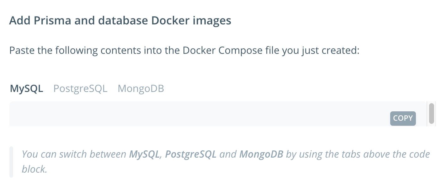 Setup Prisma page - key instructions for setup are blank/missing · Issue #76 · prisma/prisma ...