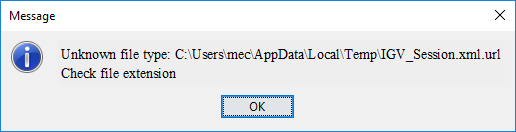 drag & drop xml .igv session file from (chrome) web browser succeeds after raising error · Issue ...